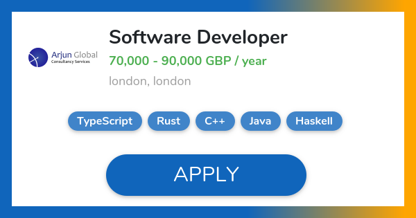 Software Developer Job in london | ARJUN GLOBAL LTD